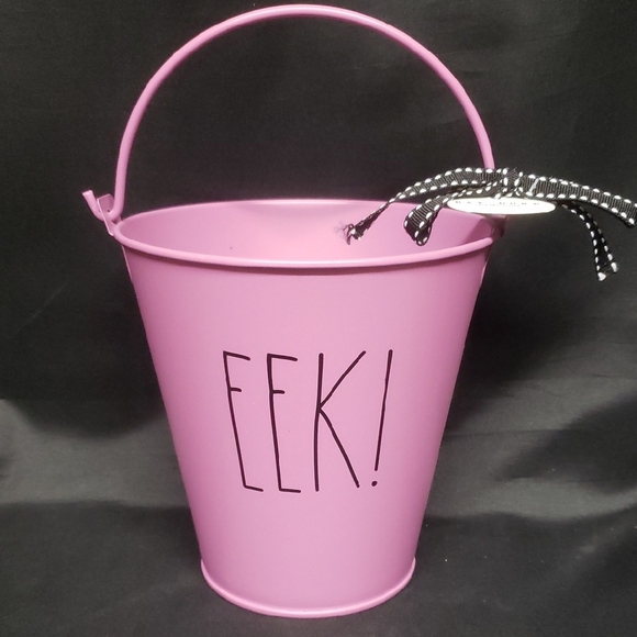 Rae Dunn | Accents | Rae Dunn Nwt Purple Metal Bucket With Eek Design ...